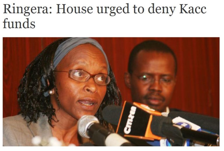 Daily Nation, 1 September 2009 - Parliament urged to deny Ringera's ...
